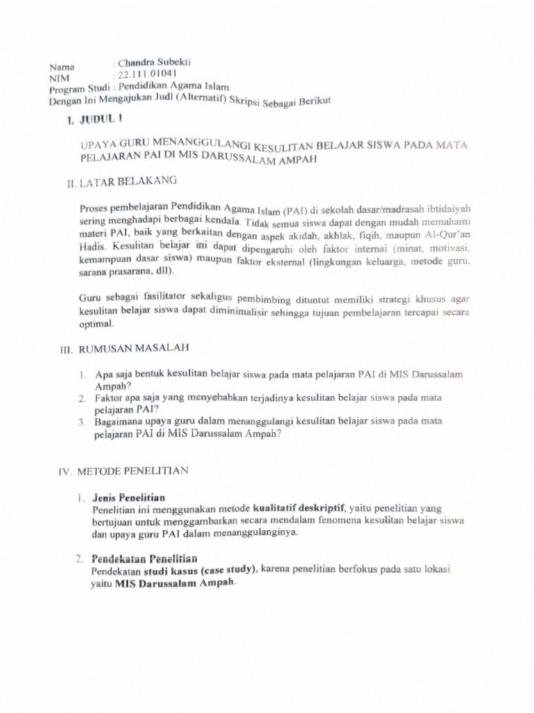 Judul Chandra Subekti | PDF