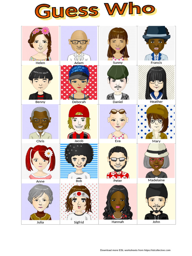 guess-who- in colour | PDF | Clothing | Fashion