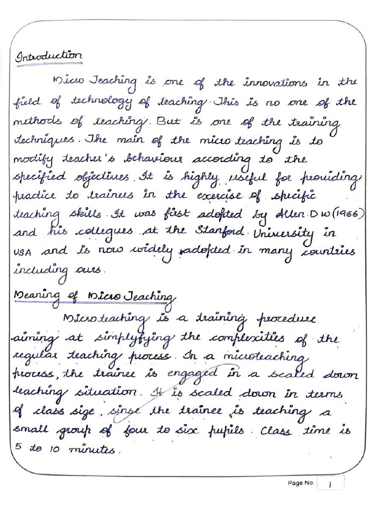Micro Teaching | PDF