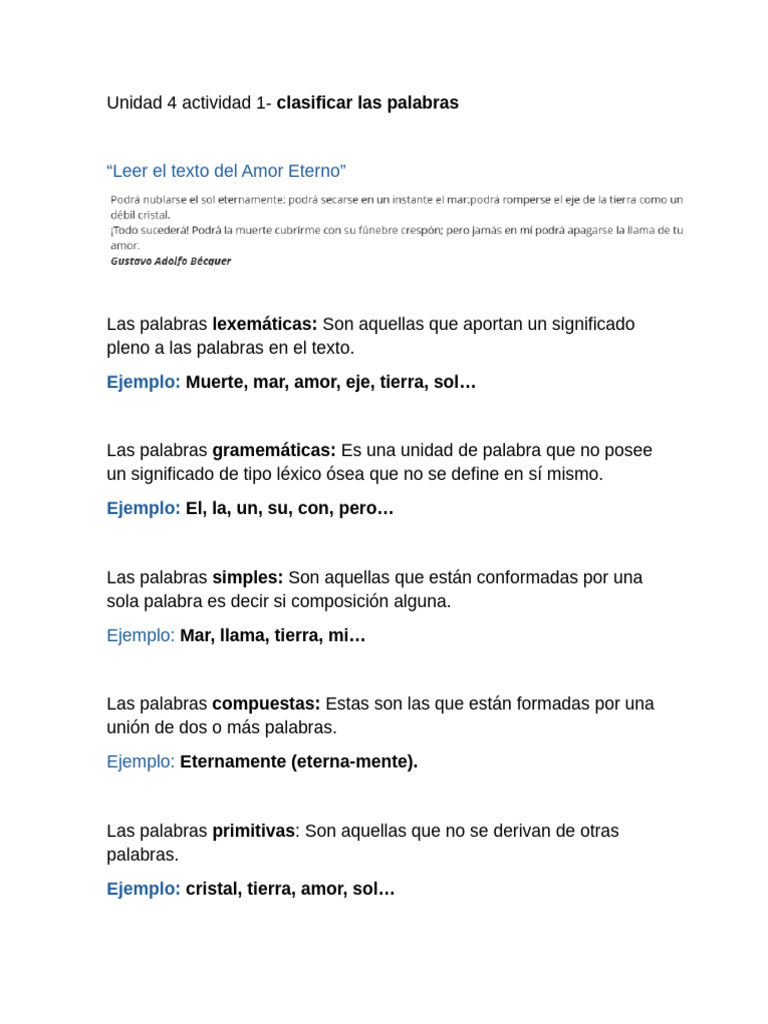 Unidad 4 Actividad 1 Lengua Española | PDF