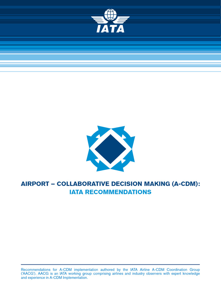 Iata Acdm Recommendations v1 | PDF | Air Traffic Control | Airport