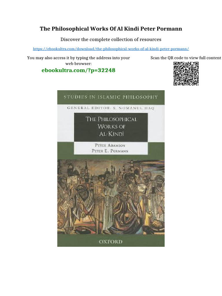 The Philosophical Works of Al Kindi Peter Pormann available all format ...
