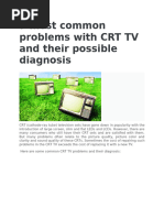 Common CRT TV Problems and Fixes | PDF | Television | Electrical ...