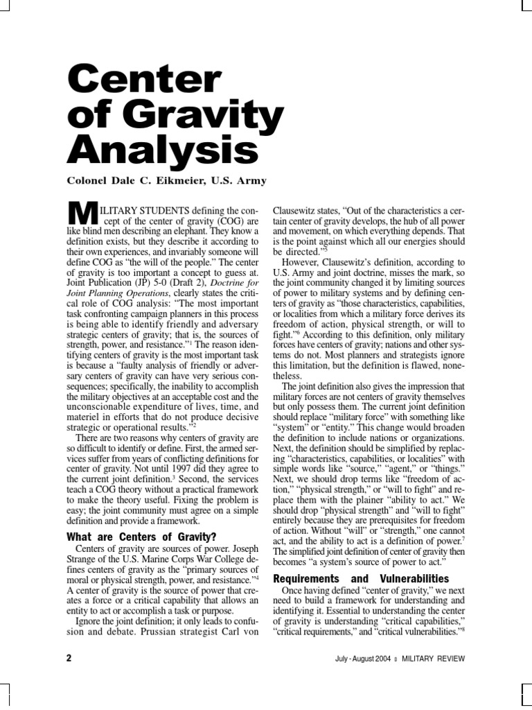 CoG Analysis | Military Strategy | Allies Of World War II