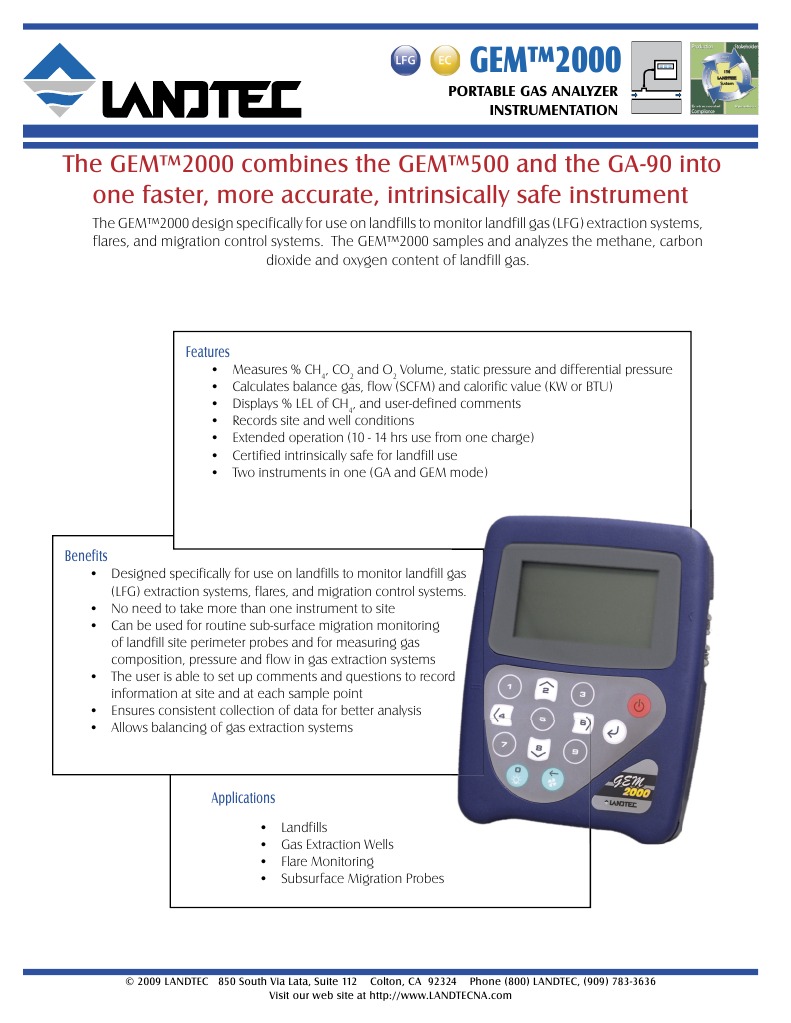 Gem 2000 | PDF | Gases | Carbon Dioxide