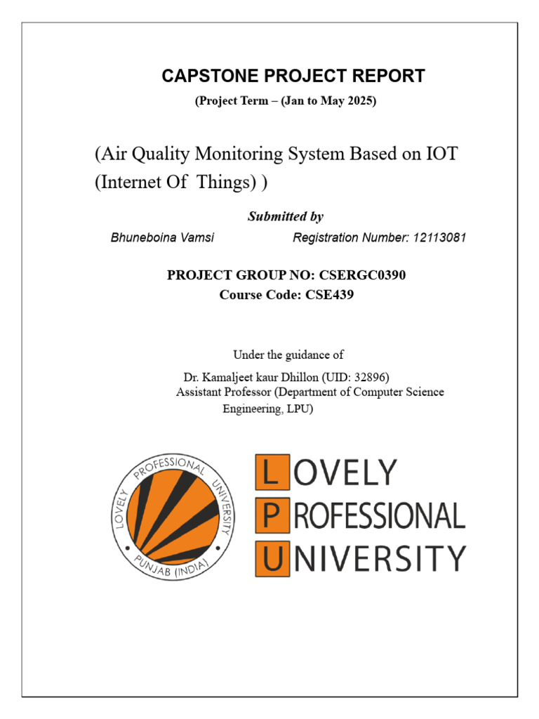 Capstone Report 12113081 | PDF | Arduino | Computer Architecture
