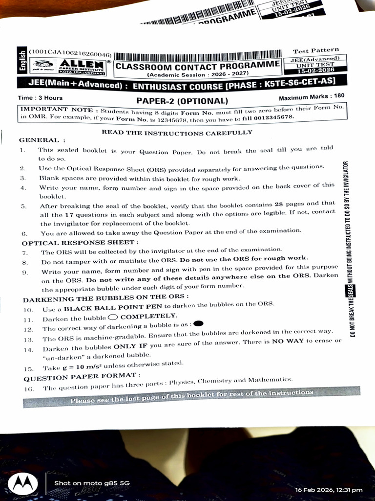 Paper 2 Jee Adv 15 Feb Syllabus Mainly Elect | PDF