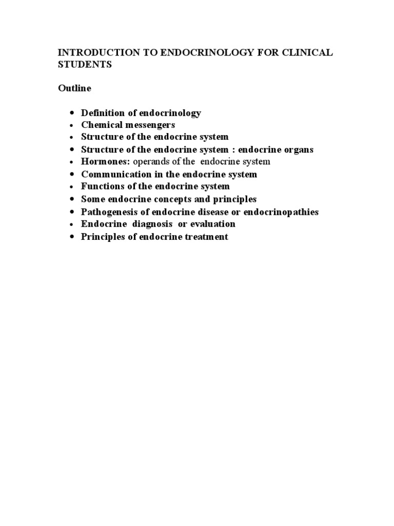 Introduction to Endocrinology Basics | PDF | Hormone | Endocrinology