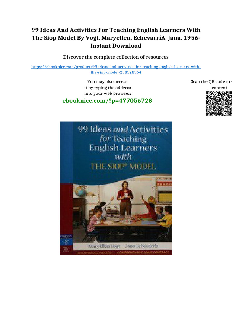99 ideas and activities for teaching English learners with the SIOP ...