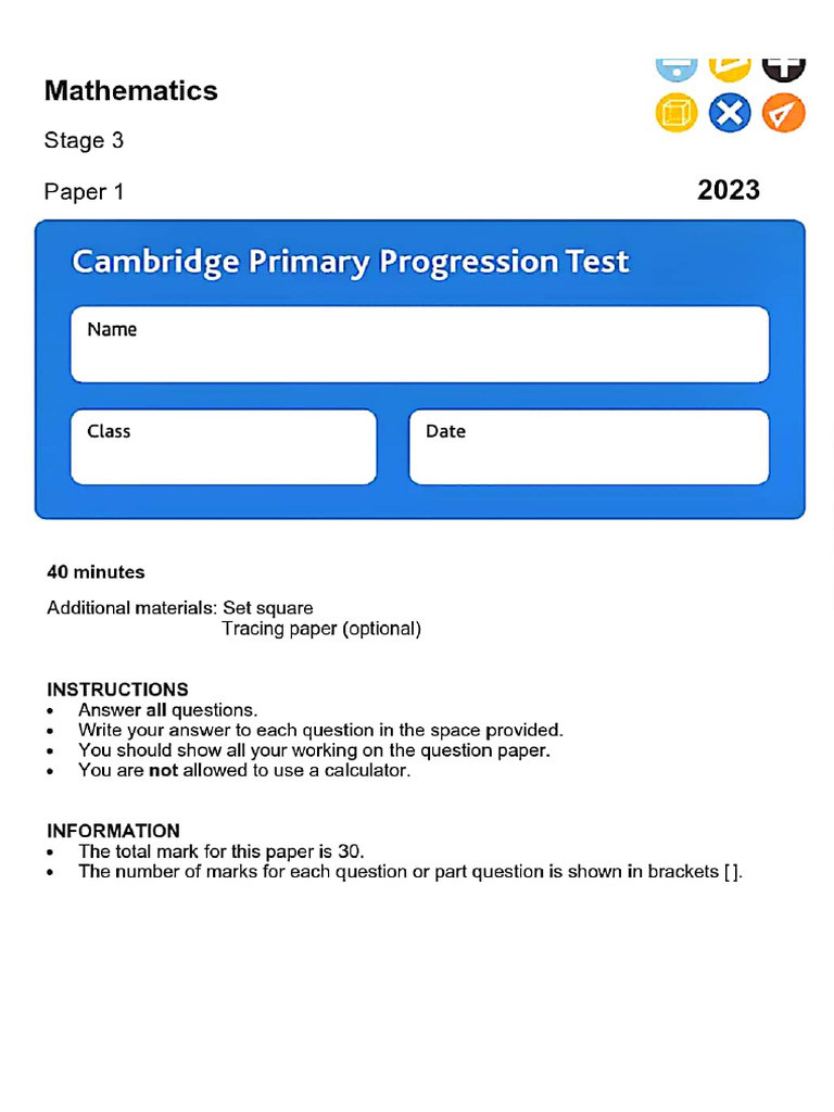 Stage 3 - Maths 2023 | PDF