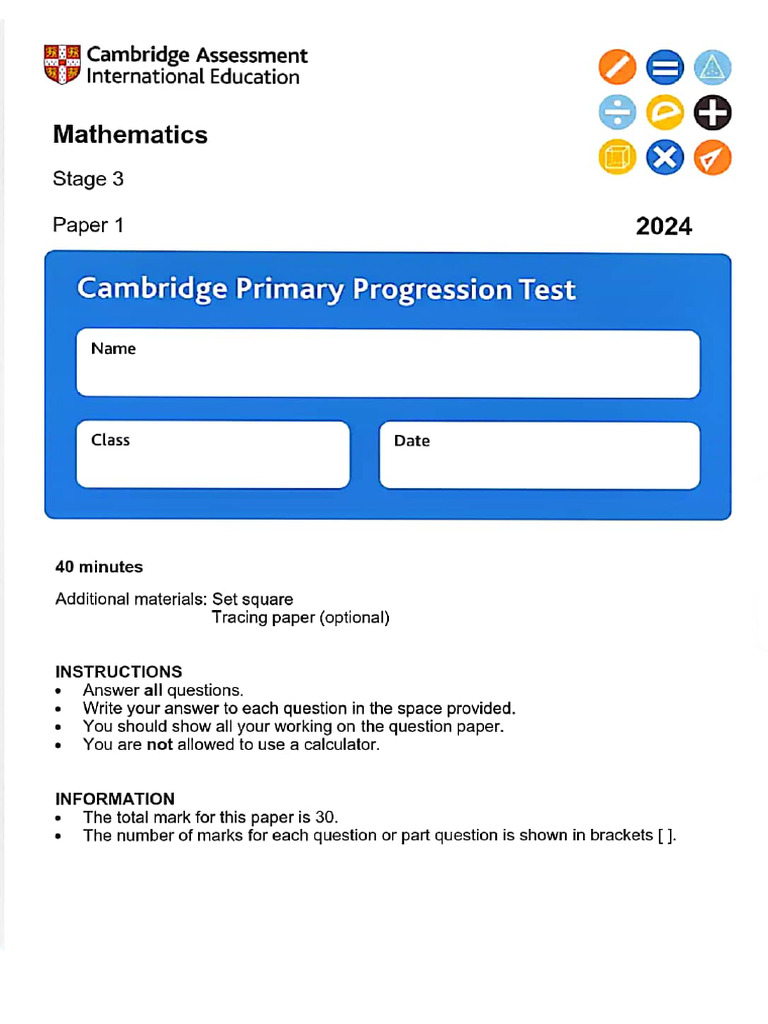 Stage 3 - Maths 2024 | PDF