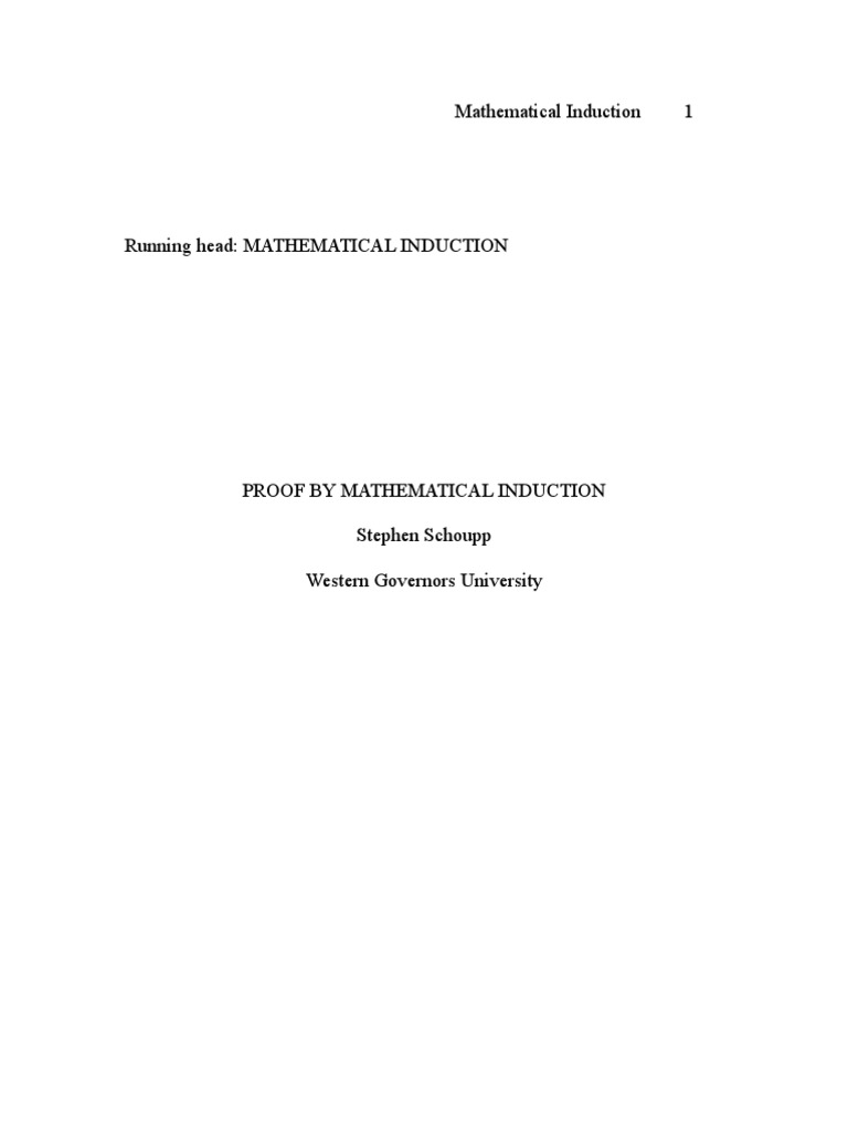 Mathematical Induction | PDF | Mathematical Proof | Sequence