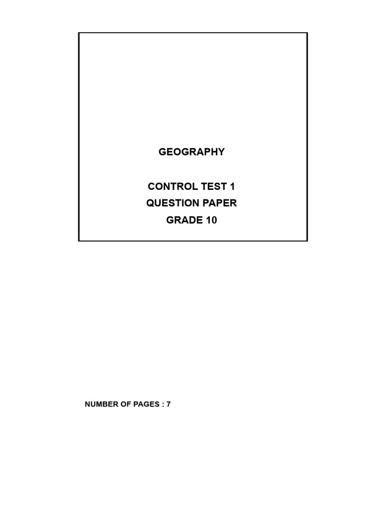 GR 10 Geography Tests - 101726 | PDF | Atmosphere Of Earth | Climate Change
