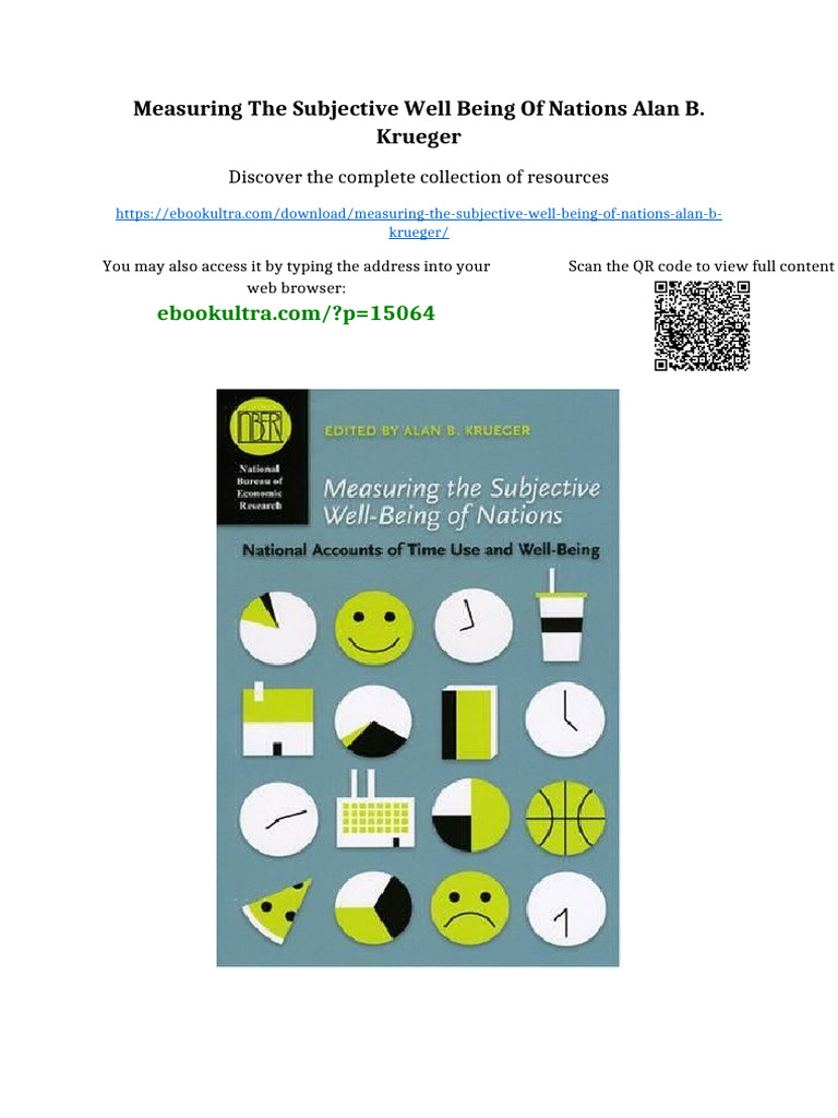 Measuring The Subjective Well Being of Nations Alan B. Krueger PDF ...