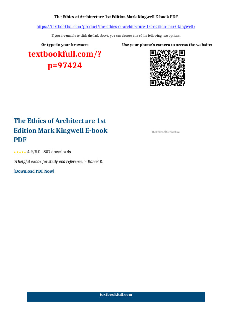 The Ethics of Architecture 1st Edition Mark Kingwell eBook downloadable ...