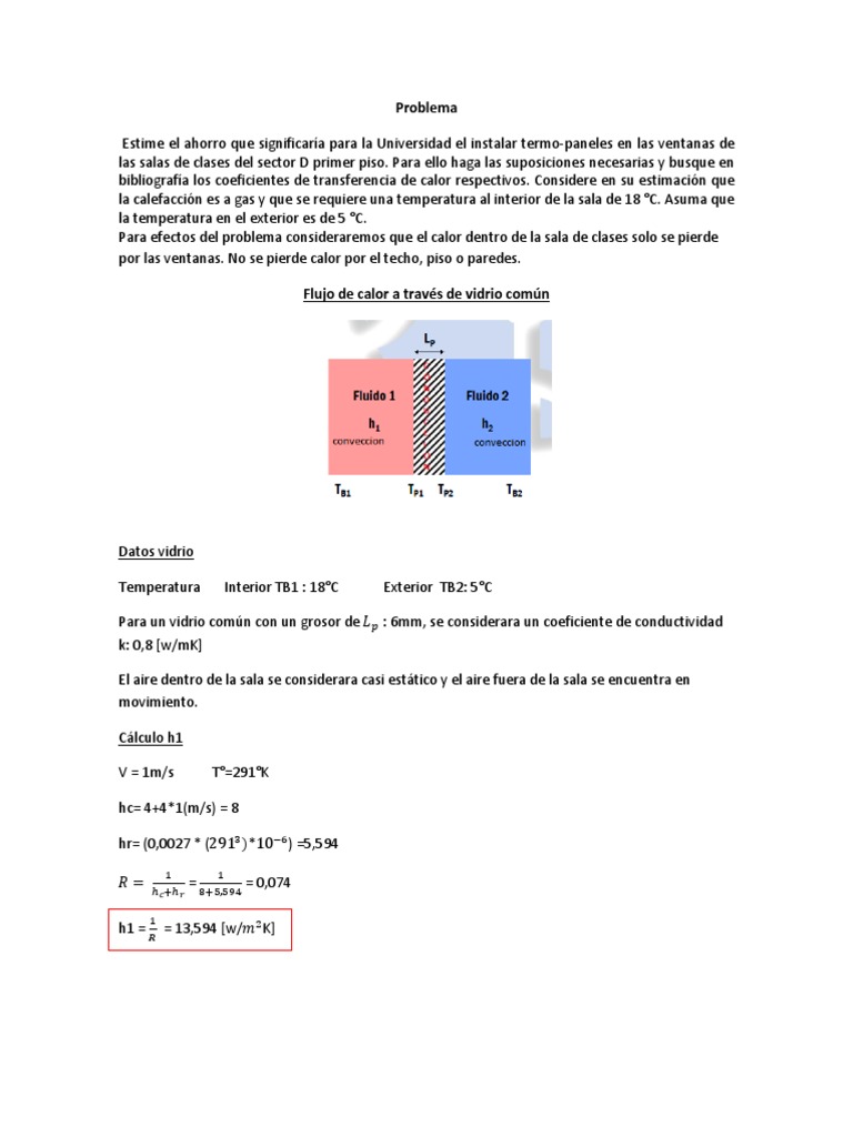 Problema Tranferencia de Calor | PDF | Calor | Transferencia de calor