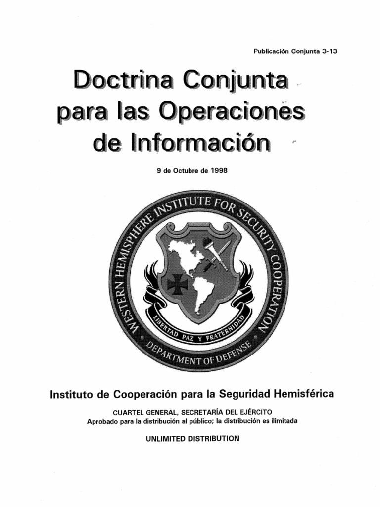 Doctrina de Operaciones de Informacion JP - 3-13 1998 | PDF