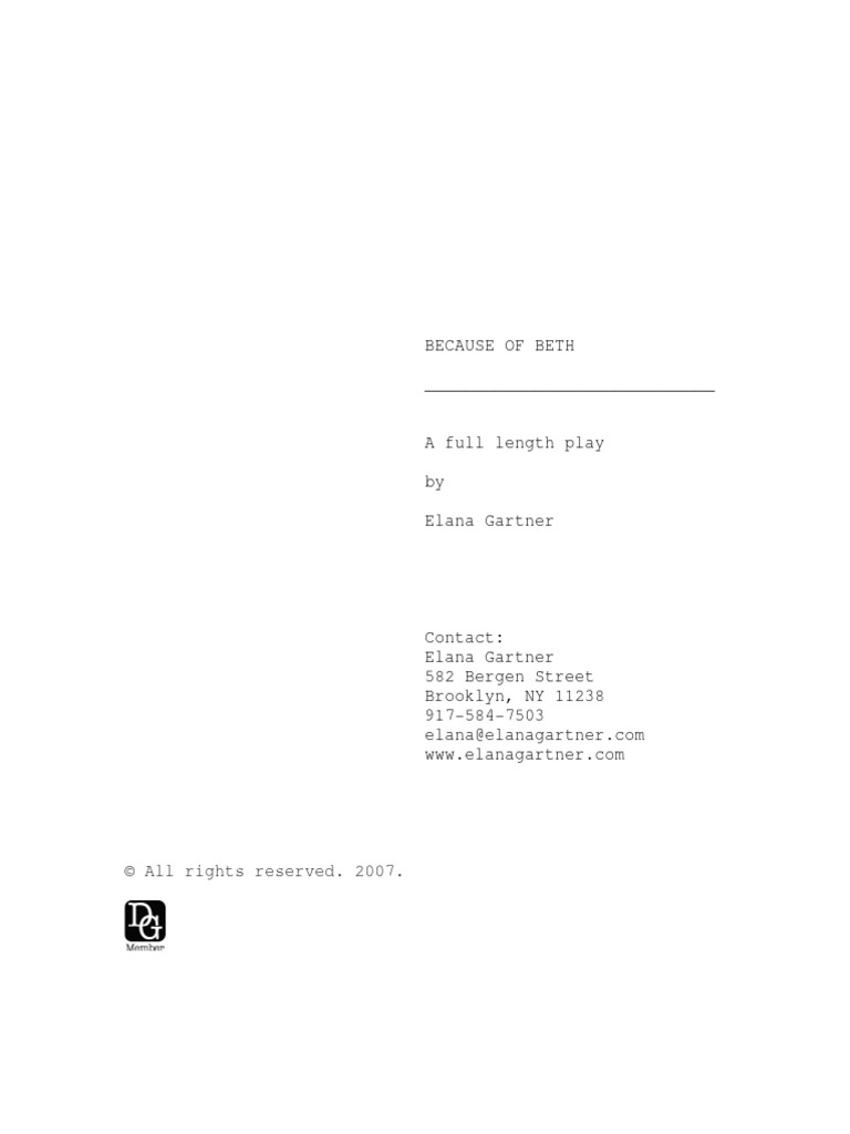 Because of Beth -- Elana Gartner | PDF
