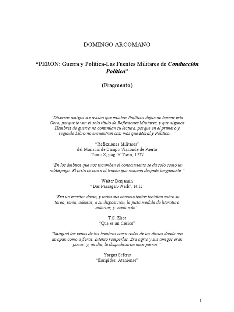 Arcomano | PDF | Carl Von Clausewitz | Estrategia militar