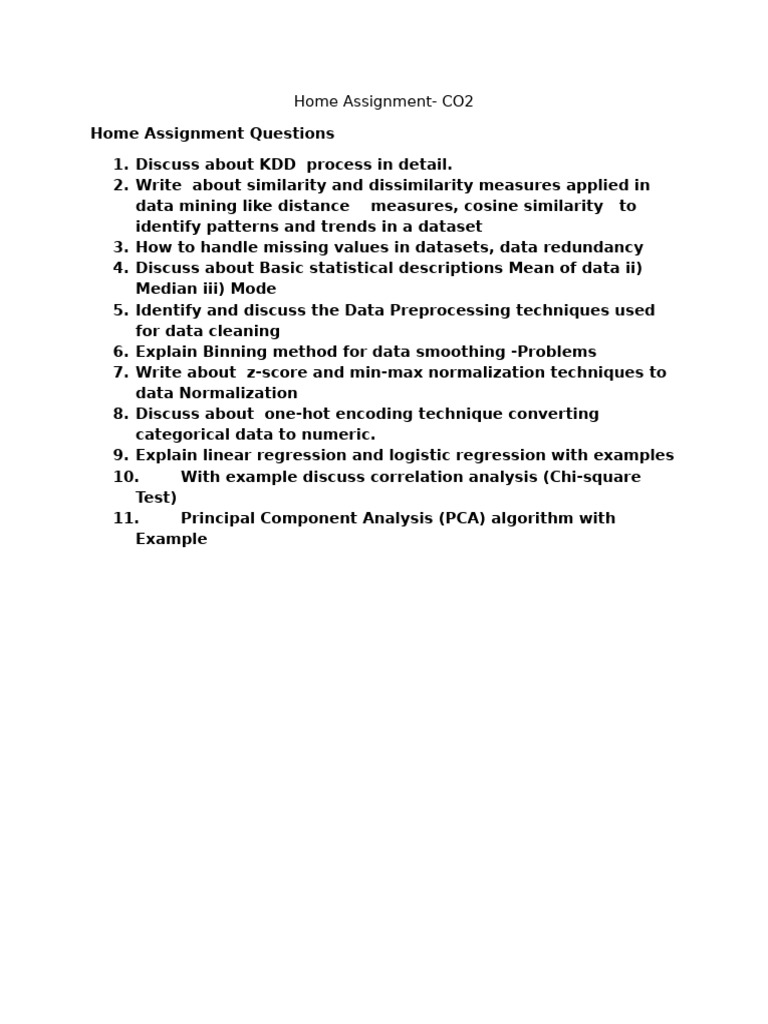 Home Assignment - CO2 | PDF