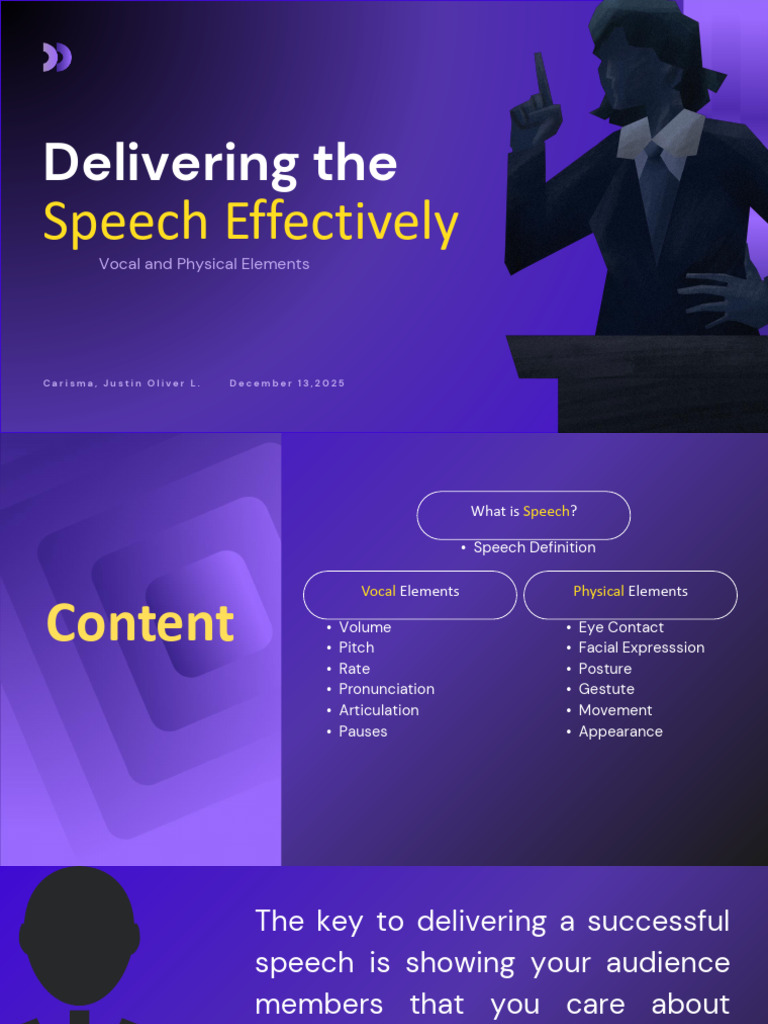5 Delivering+Speech+Effectively +Carisma,+Justin+Oliver+l. | PDF ...