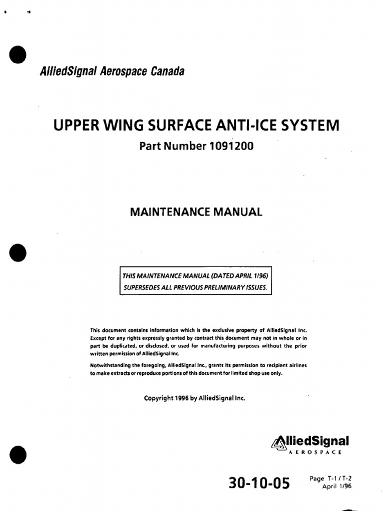 30-10-05 Upper Wing Surface Anti-ice System. | PDF