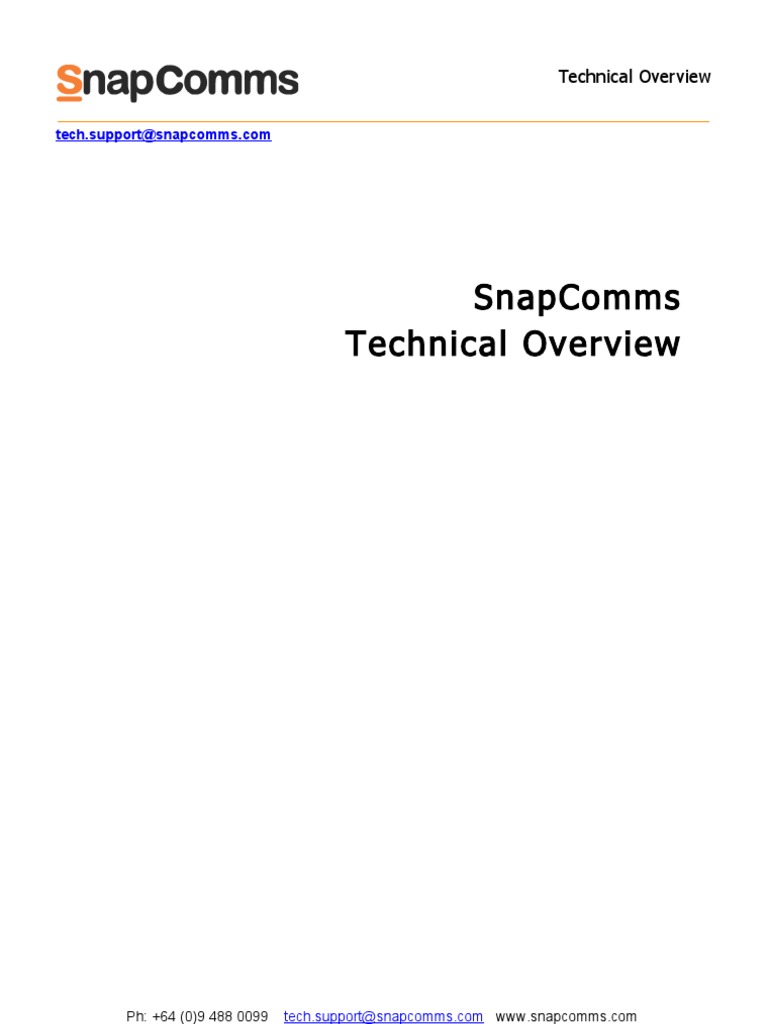 SnapComms Technical Overview Guide | PDF | Proxy Server | Active Directory