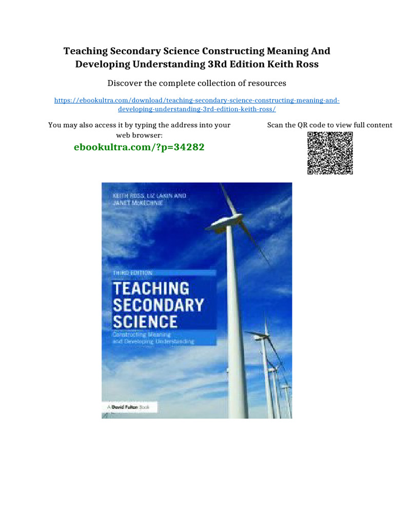 Teaching Secondary Science Constructing Meaning and Developing ...