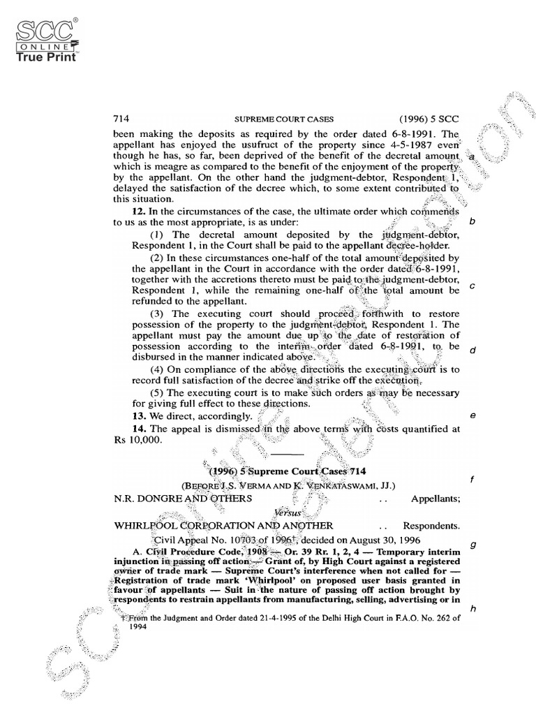 SCC Whirlpool 1996 | PDF | Supreme Court Of The United States | Social ...