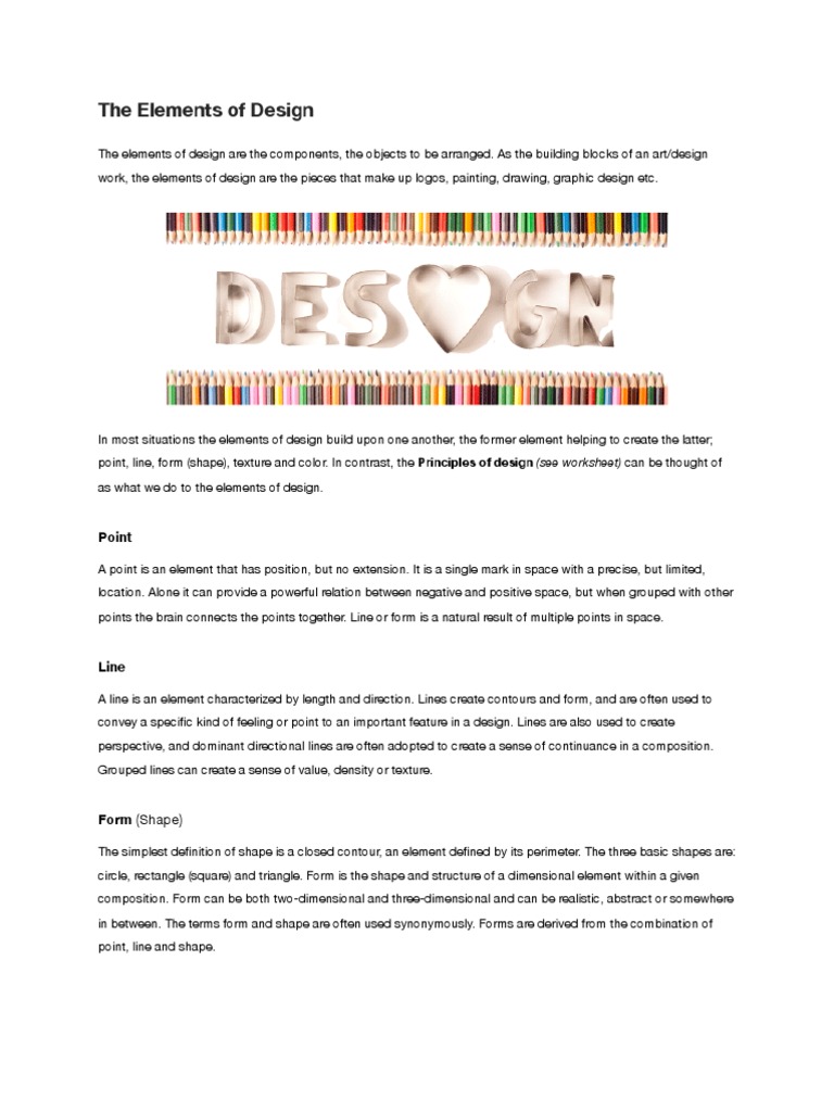 The Elements of Design: Point | PDF | Color | Yellow