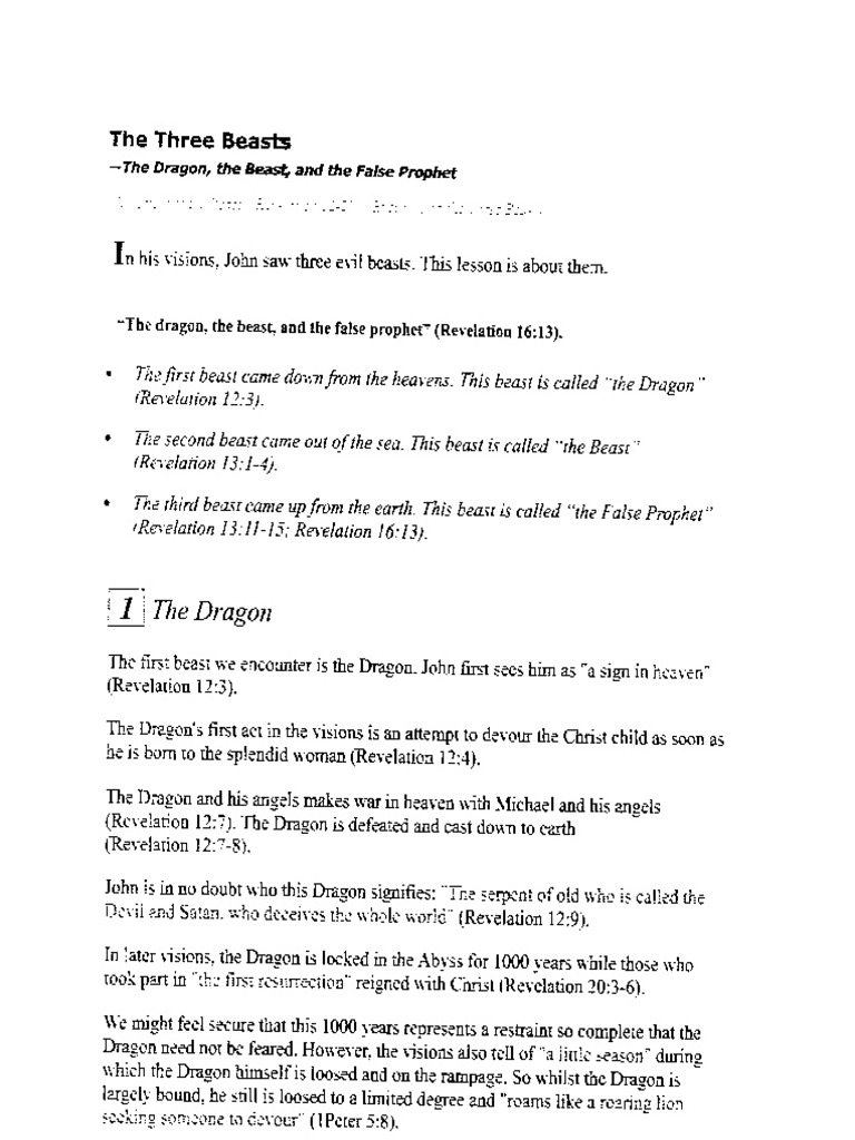 The 3 Beasts | PDF
