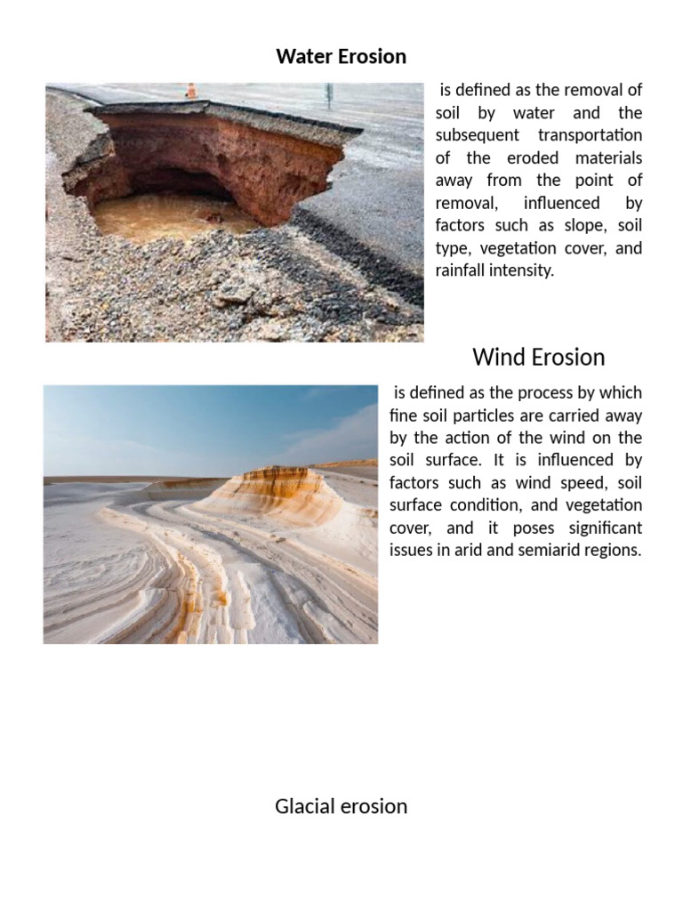 Different Tpes of Erosion | PDF | Erosion | Meteorology