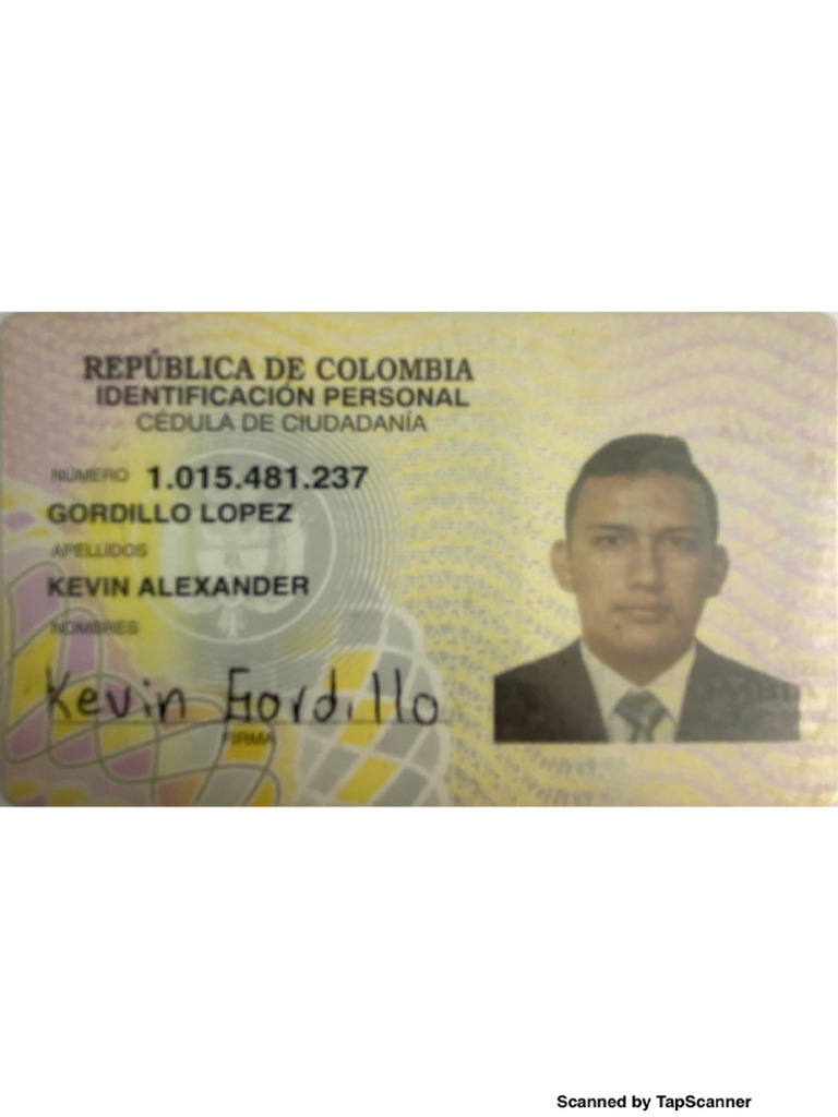 Cedula Kevin g. (1) | PDF