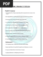 O-Level ZIMSEC Maths Project Ideas | PDF
