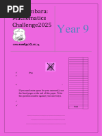 Chithambara Maths Challenge Year 5 2022 | PDF