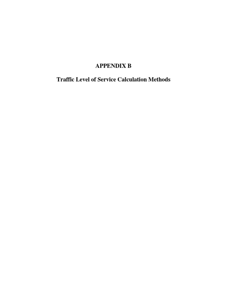 Level of Service Calculations | PDF | Controlled Access Highway | Highway