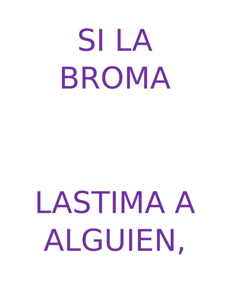 Si La Broma Lastima A Alguien | PDF