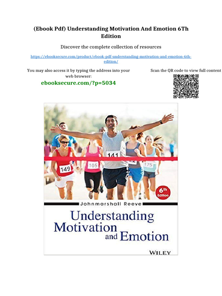(eBook PDF) Understanding Motivation and Emotion 6th Edition online pdf ...