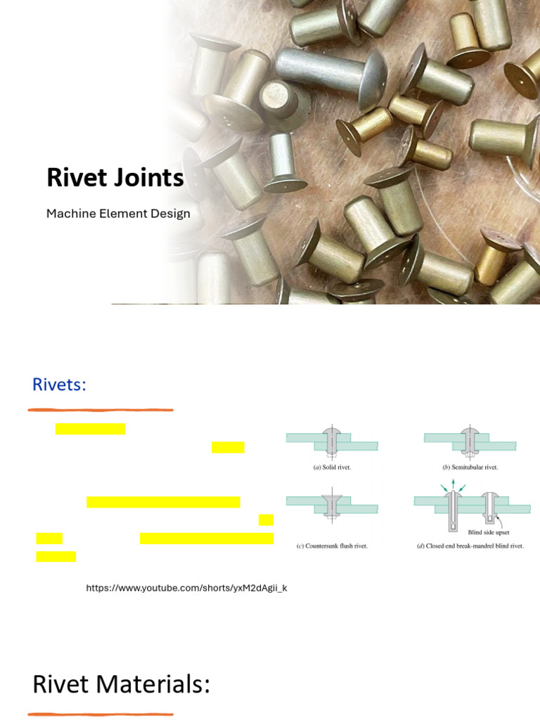 Rivet Joints | PDF | Rivet | Stress (Mechanics)