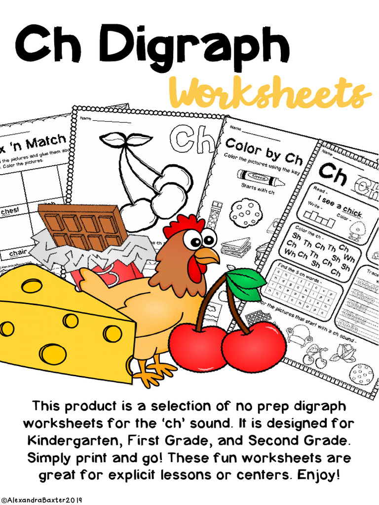2 - CH Digraph Worksheets | PDF