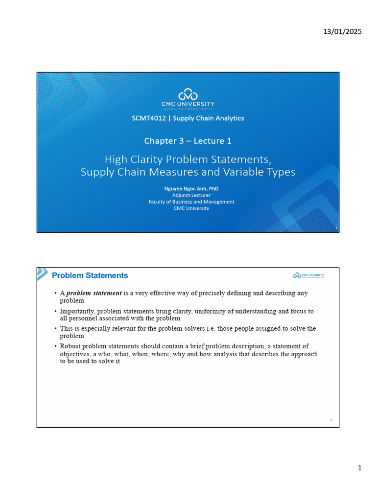 Chapter 3 - Lecture 1-3 - Slides (Student Handout) | PDF | Probability ...