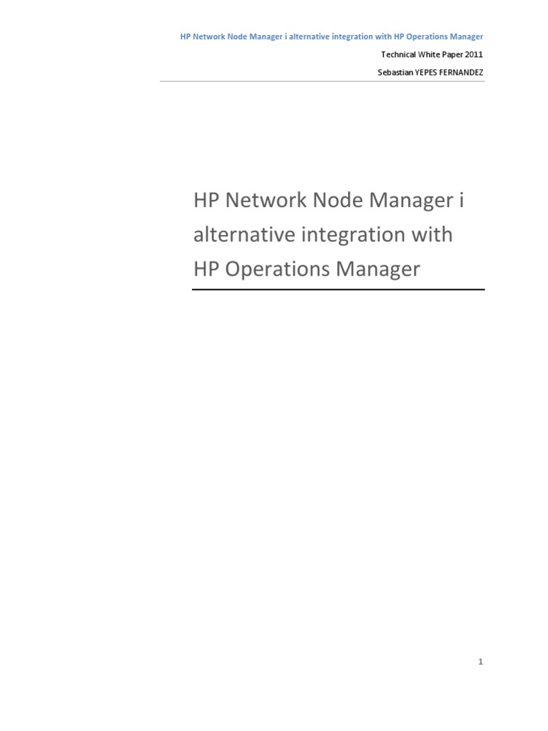 NNMi OM Alternative Integration | PDF | Postgre Sql | Sql