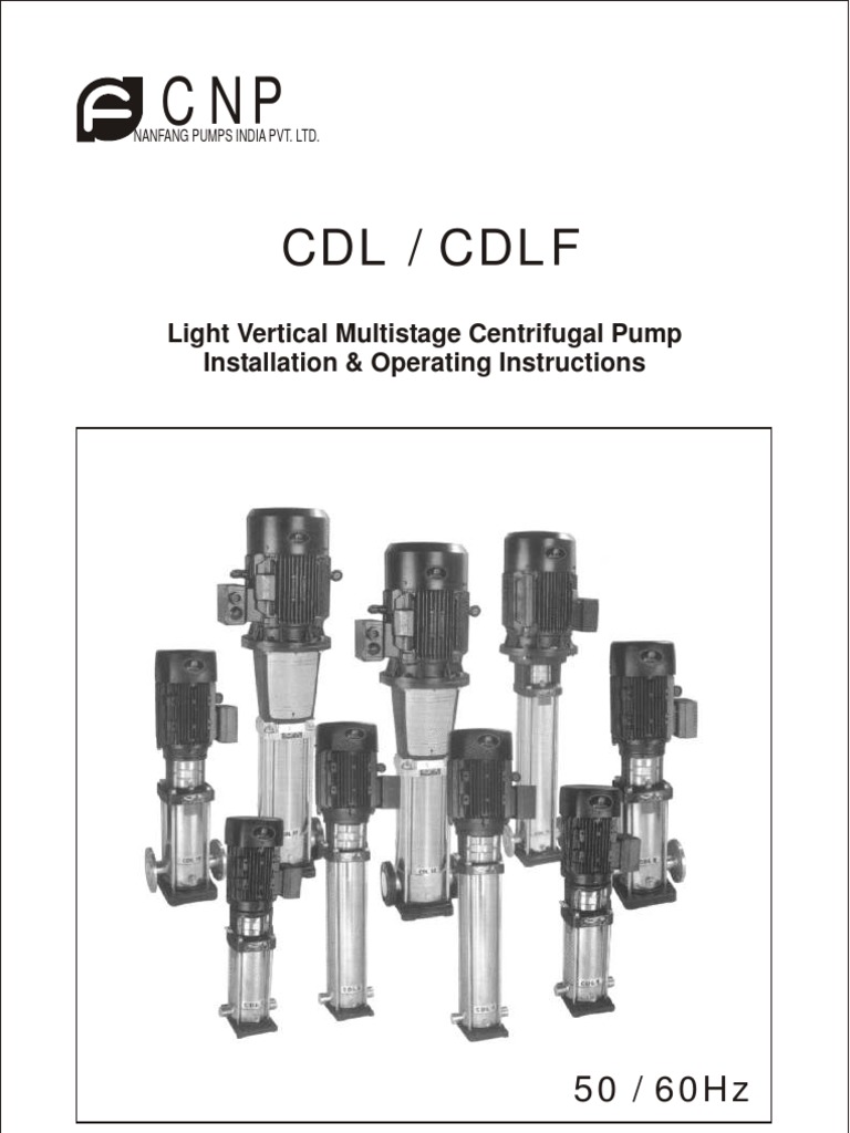 CDLF Series O M 1 | PDF | Pump | Mains Electricity