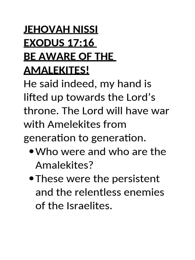Exodus 17 | PDF