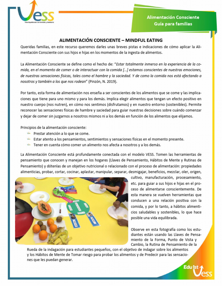 Guia Alimentacion Consciente para Padres | PDF | Alimentos | Pensamiento