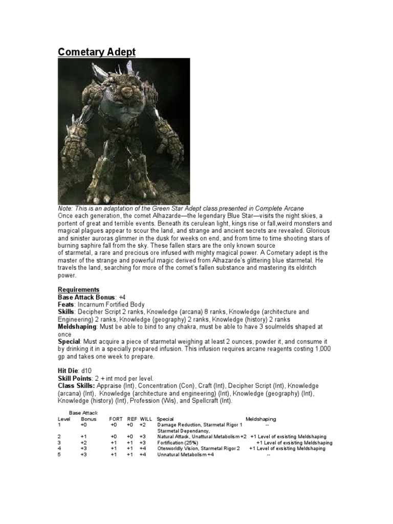 Incarnum Prestige Classes | PDF | Dungeons & Dragons | Fantasy Role ...