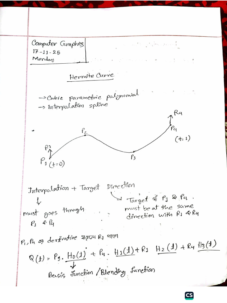 Hermite Curve Graphics | PDF