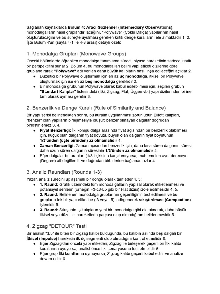 Bölüm 4-Elliott Dalga Analizinde Polywave İnşası Ve Denge Kuralları | PDF