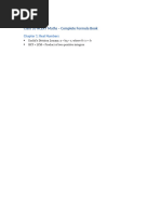 Class 10 Math Formulas by Chapter | PDF