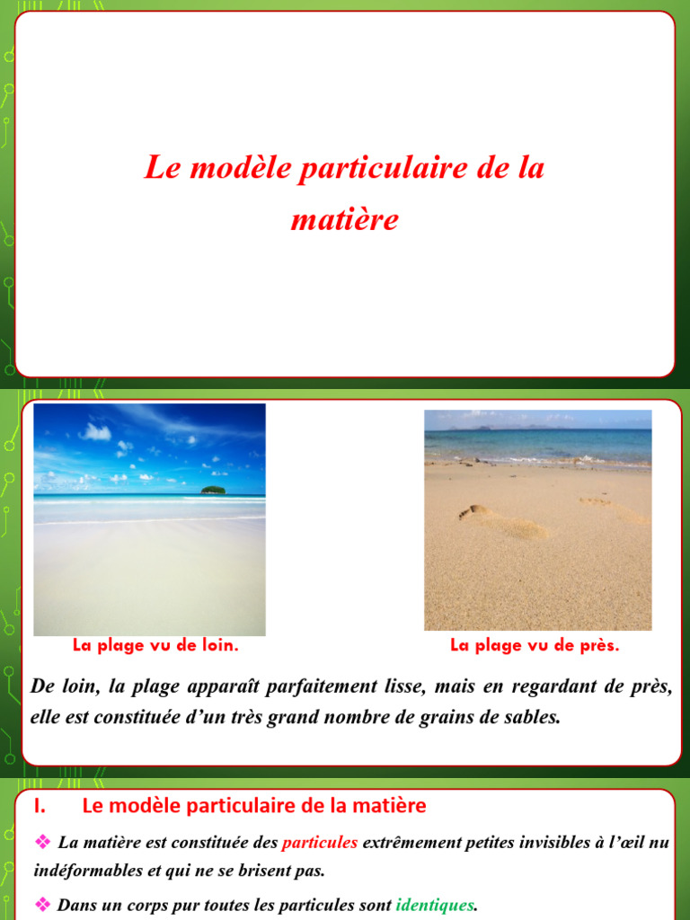 Le Modèle Particulaire de La Matière | PDF